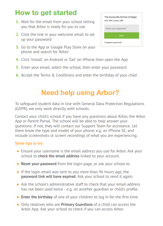 Marsden Heights Community College > Parents > Arbor Support